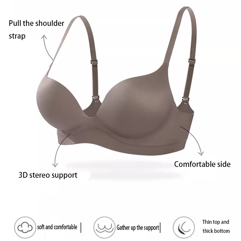FINETOO Seamless Bra for Women Wireless Adjustable Push Up Bras and ...