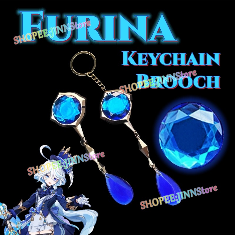 - JN - Game GENSHIN VISION Keychain Fontaine Water God FURINA VISION ...