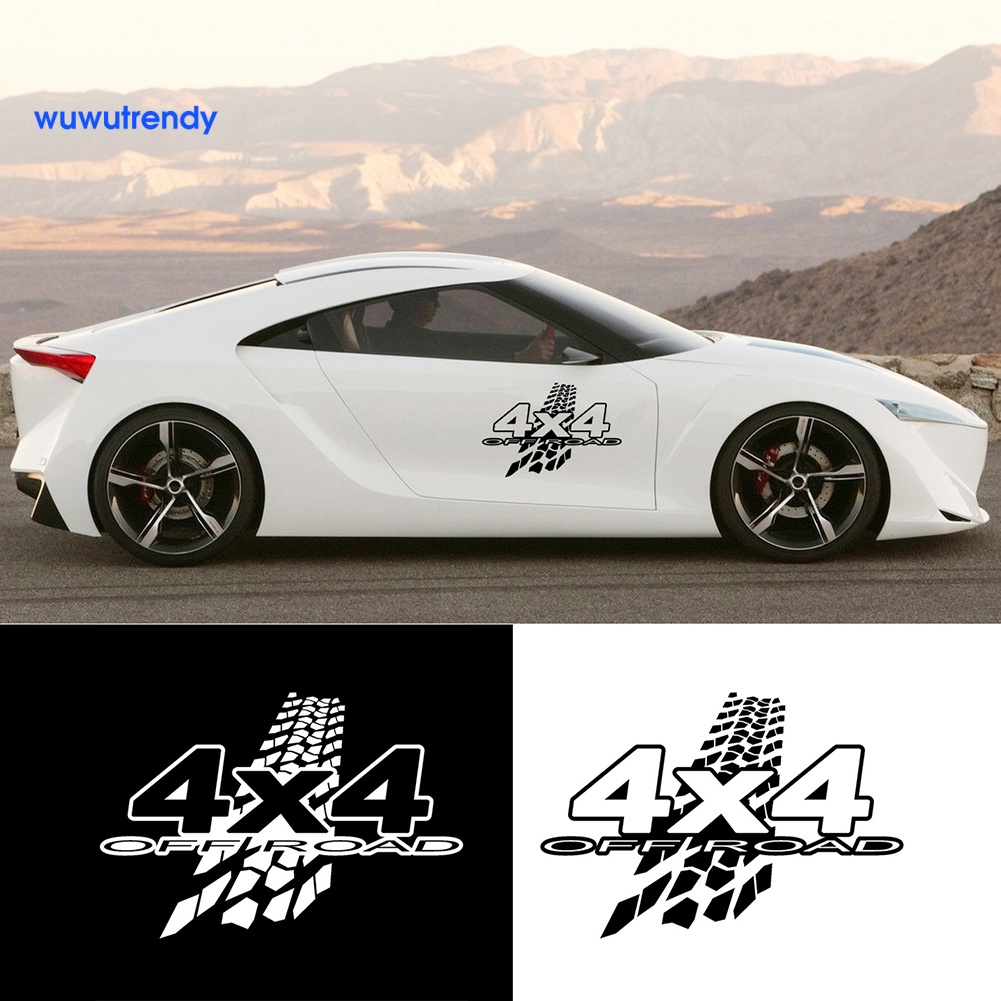 WUA-4X4 Off-Road Funny Reflective Decal Car Window Body Styling Sticker ...