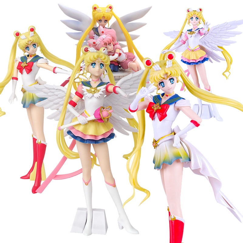 SAILOR MOON Figures Tsukino Usagi Chibiusa Princess Serenity PVC Action ...