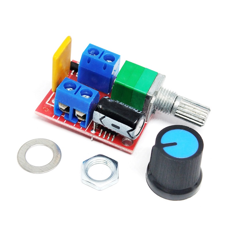 Mini 5A PWM Max 90W DC Motor Speed Controller Module 3V-35V Speed Control Switch LED Dimmer ...