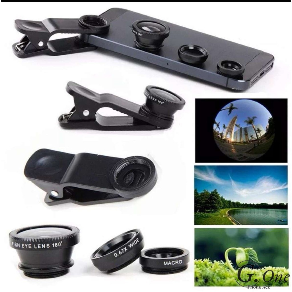 COD Universal Mobile Phone Lenses 3in1 Fish Eye Lens Wide Angle Macro ...