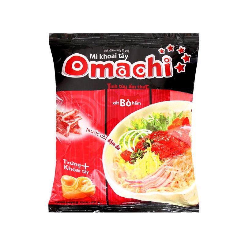 Omachi Potato Nutrition Noodles with Beef Stew Sauce (80g Pack ...
