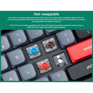 Keychron K17 Pro Ultra-Slim Wireless QMK/VIA Custom Mechanical Keyboard ...