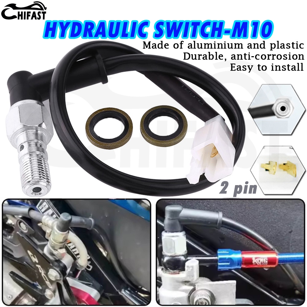 HIFAST Motorcycle Universal Rear Hydraulic Brake Switch M10x1.25mm M10 ...