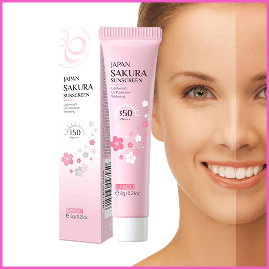 Sakura Sun Cream Portable Sunscreen Protector Facial Body Solar Sun ...