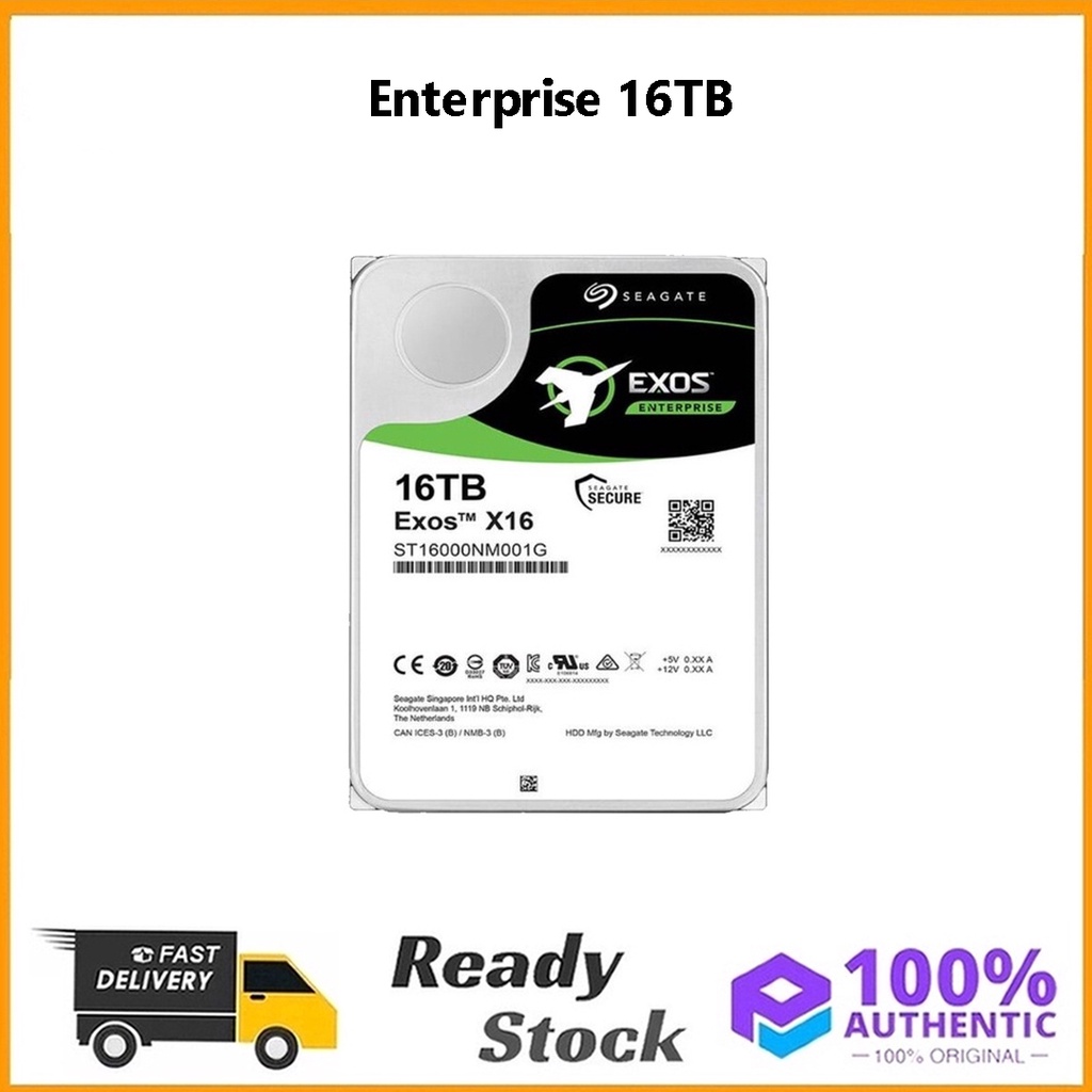Seagate Enterprise 16TB Exos x16 SATA 7200RPM 256M Internal Hard Drive ST16000NM001G | Shopee ...