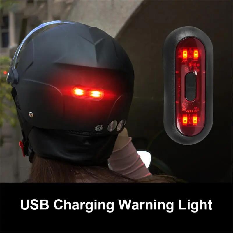 Motorcycle Helmet Warning Strobe Light LED Waterproof Signal Lamp USB ...