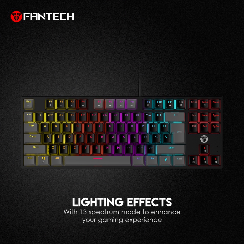♞Fantech ATOM TKL MK876 Wired Mechanical Gaming Keyboard Anti-Ghosting ...