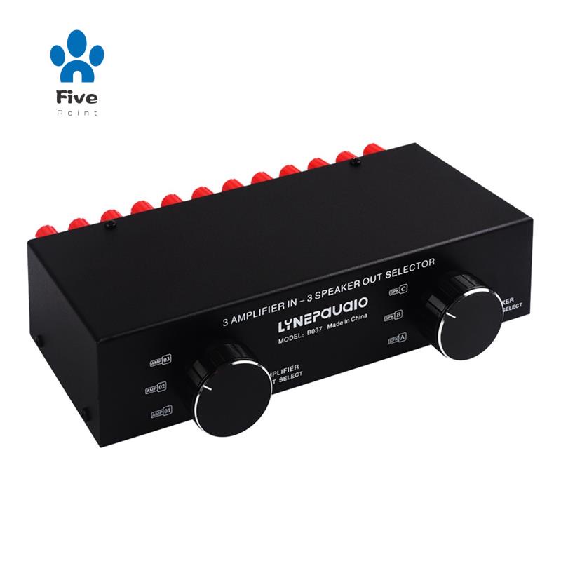 LYNEPAUAIO 1 Piece 3 Input 3 Output Passive Power Amplifier and Speaker Switcher Speaker ...