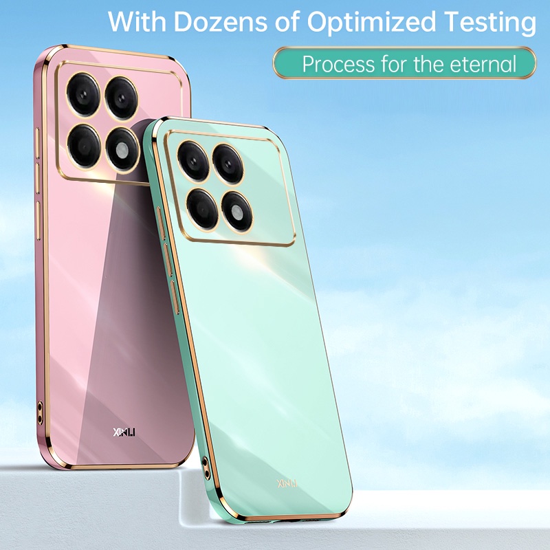 For Xiaomi POCO X6 Pro C65 C55 C51 14 Pro Phone Case Luxury 6D Plating ...
