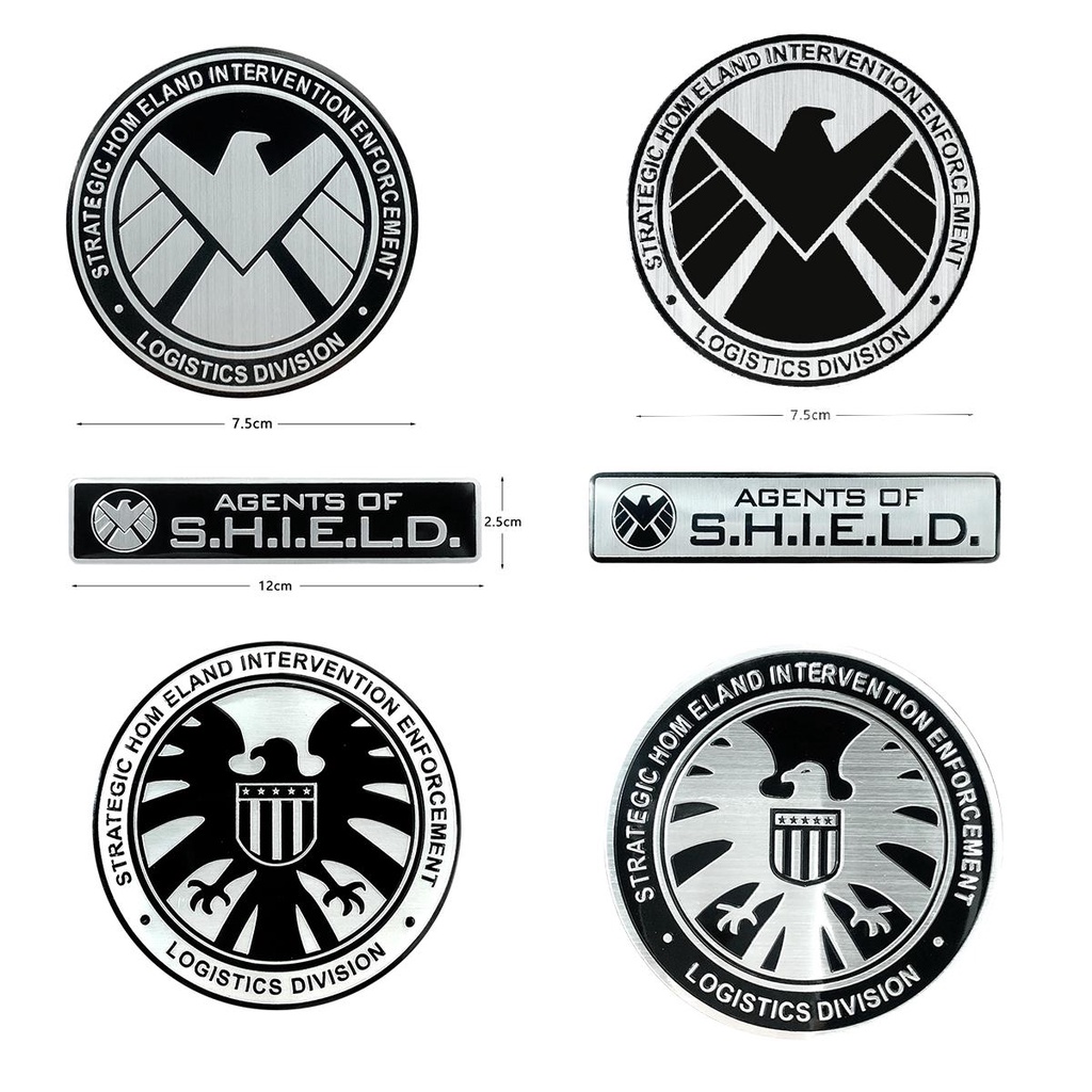 Metal Stickers Captain America Avengers Shield Agency Logo Personalized ...