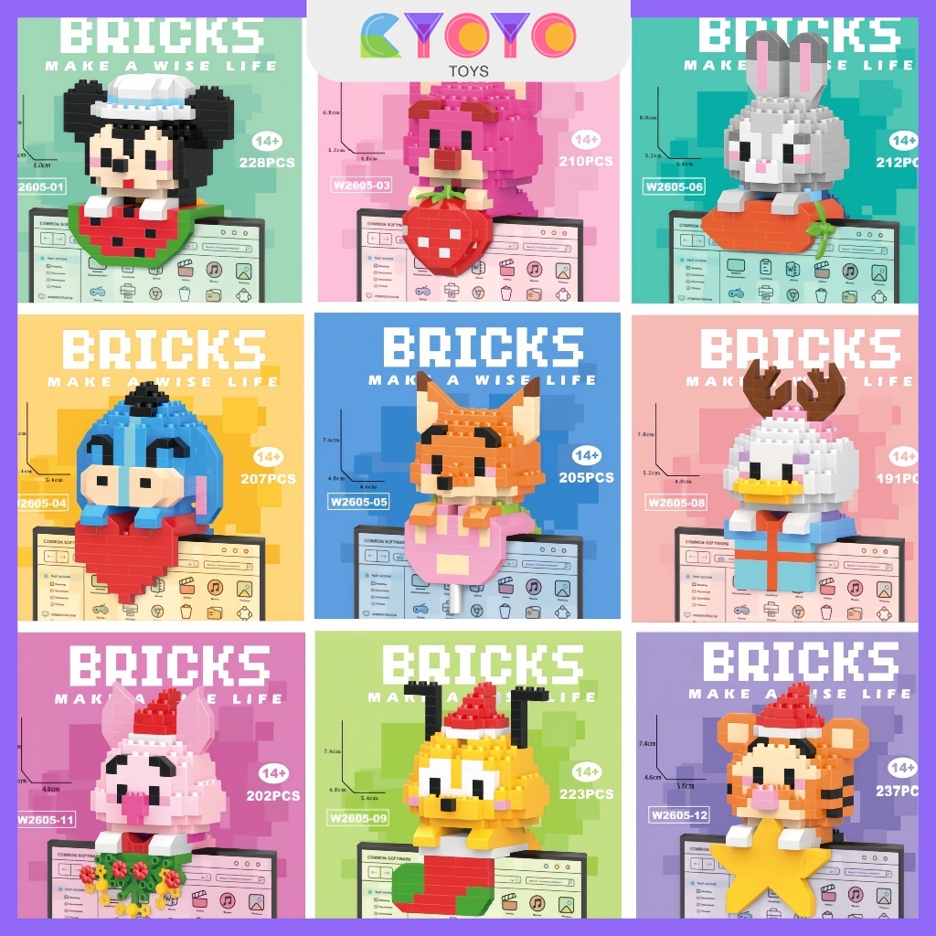 CYOYO DIY Block Toy Brick Card Character Mini Block Card Gift Funny ...