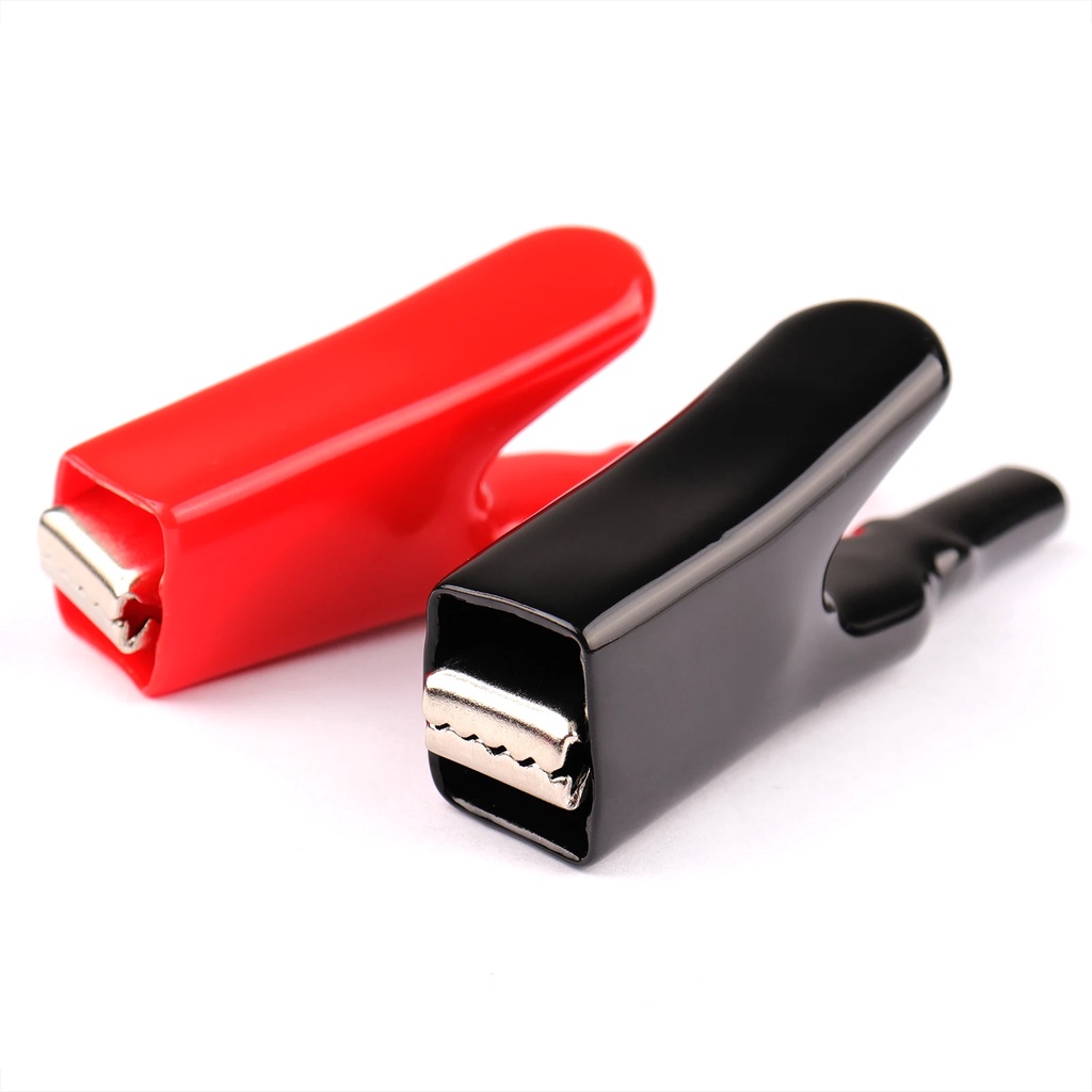 50A Sheathed Alligator Clips Electrical DIY Test Leads Alligator Test ...