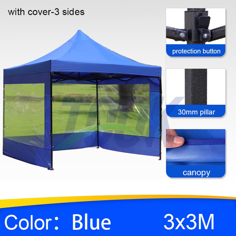 Outdoor Retractable Tent 3x3 Folding Canopy Waterproof Tent Heavy Duty ...