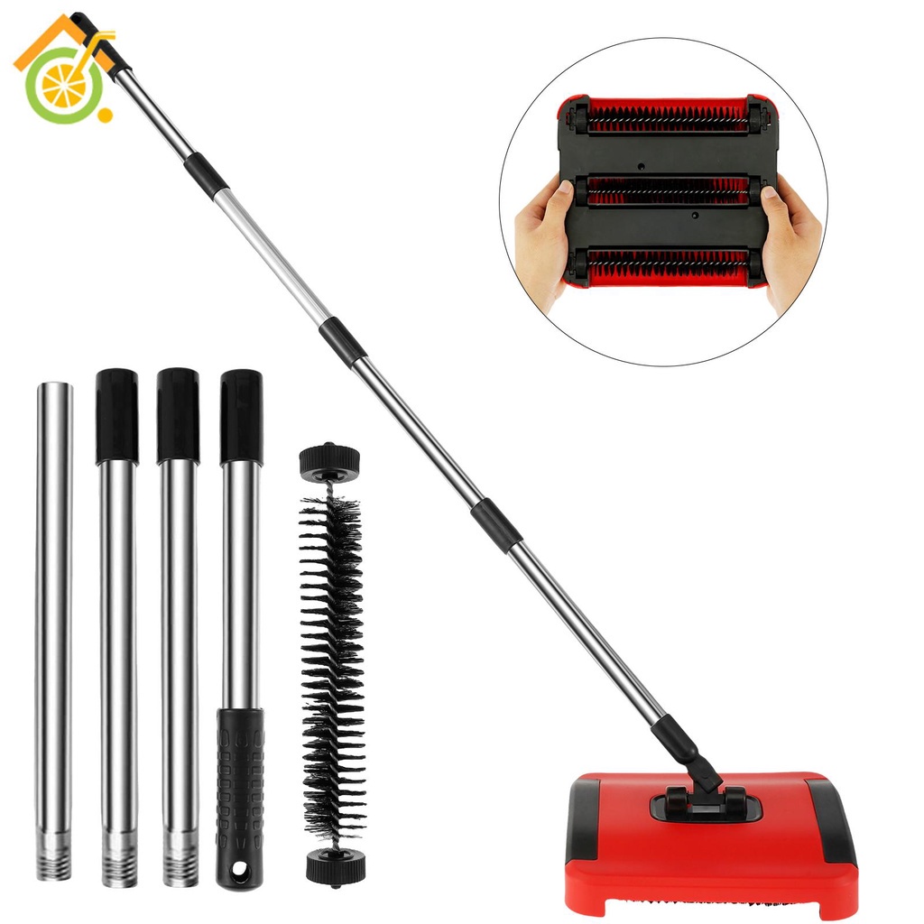 Carpet Floor Sweeper with Horsehair Manual Carpet Sweeper Cleaner Non ...