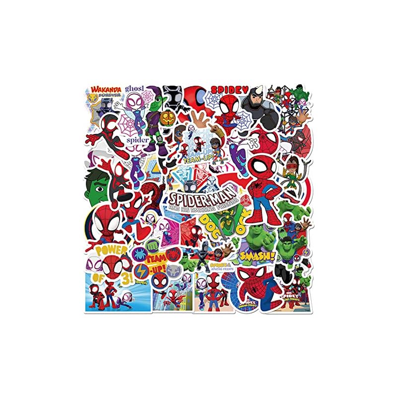 50 For Spider Man Sticker Set Anime For Spider Man And Friends Stickers Stylish Cute Spider Man