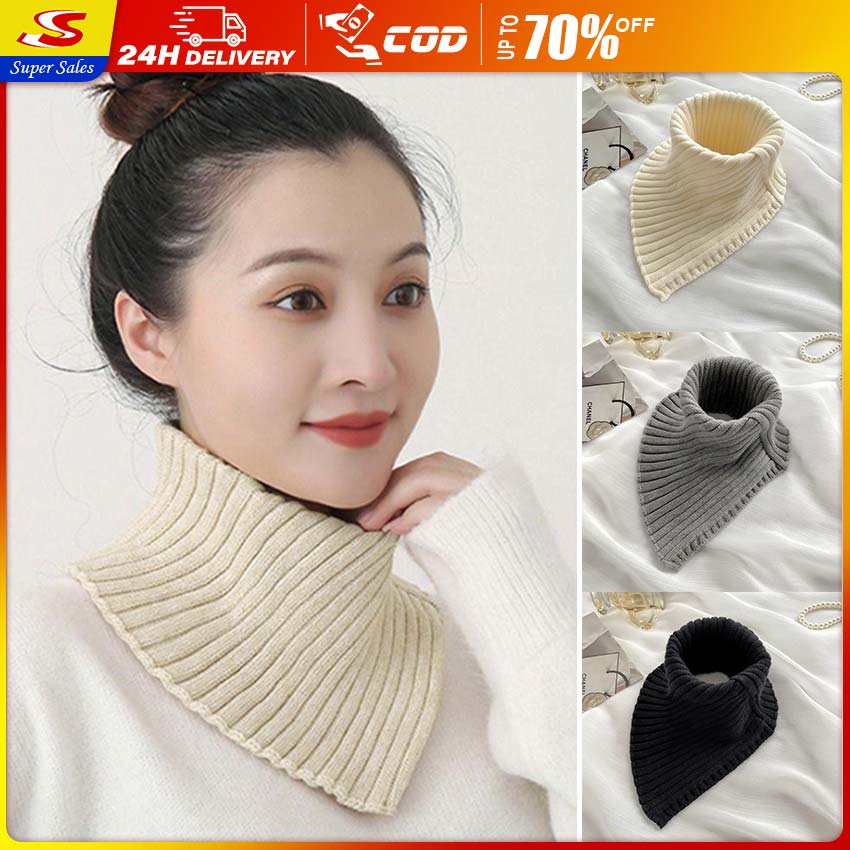 【SuperSales】Fake Collar Warm Knit False Neck Scarf Women's Turtleneck ...