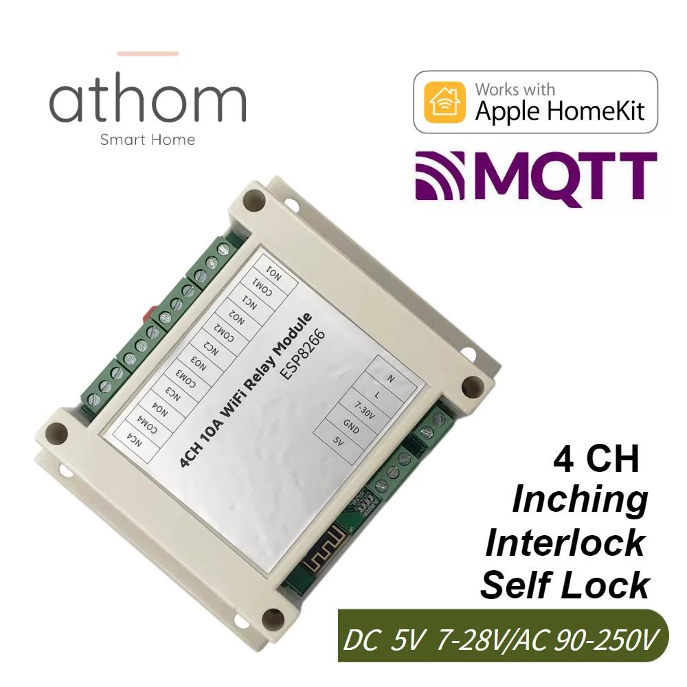 Homekit And MQTT 4CH WiFi Relay Module Inching Switch Self-locking ...