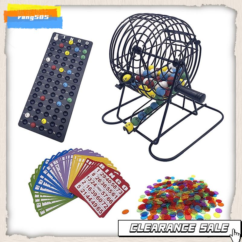 Deluxe Bingo Game Set with 6 Inch Bingo Cage, Bingo Master Board,75 ...
