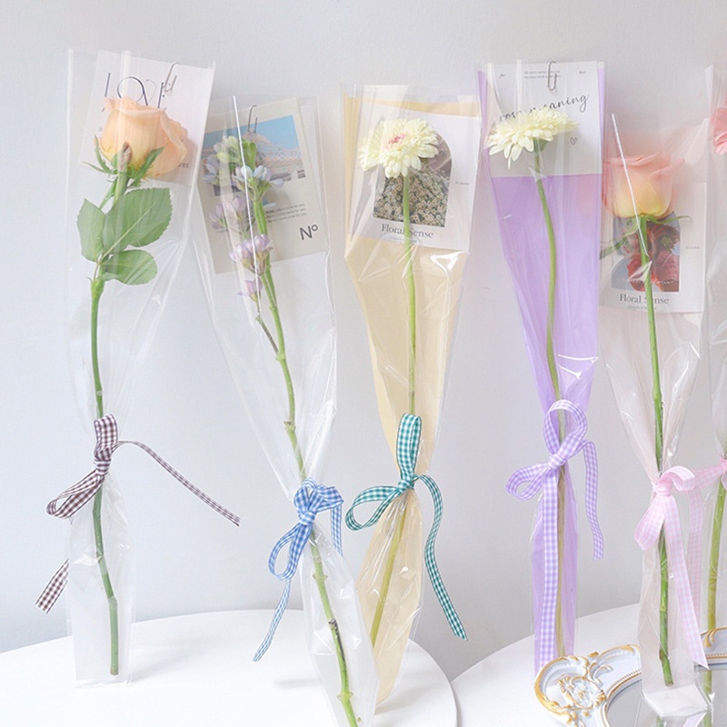 Candy Color Flower Wrapping Bag Romantic Bouquet Packing Bags Valentine ...
