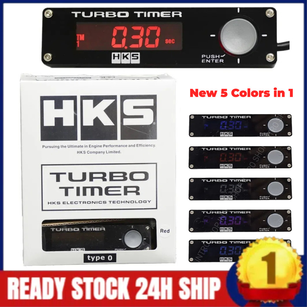 New 5 Colors in 1 HKS Type 0 Racing Car Black Turbo Timer Relay Controller Kit LED Digital ...