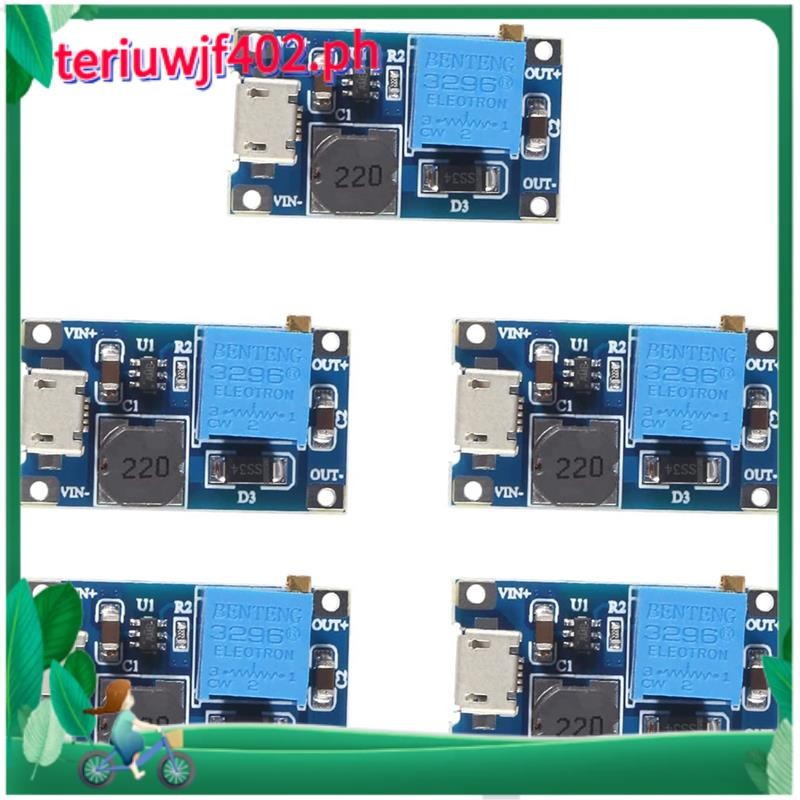 5Pcs 2A DC-DC MT3608 Step Up Boost Module with Micro-USB, Step Up Boost ...