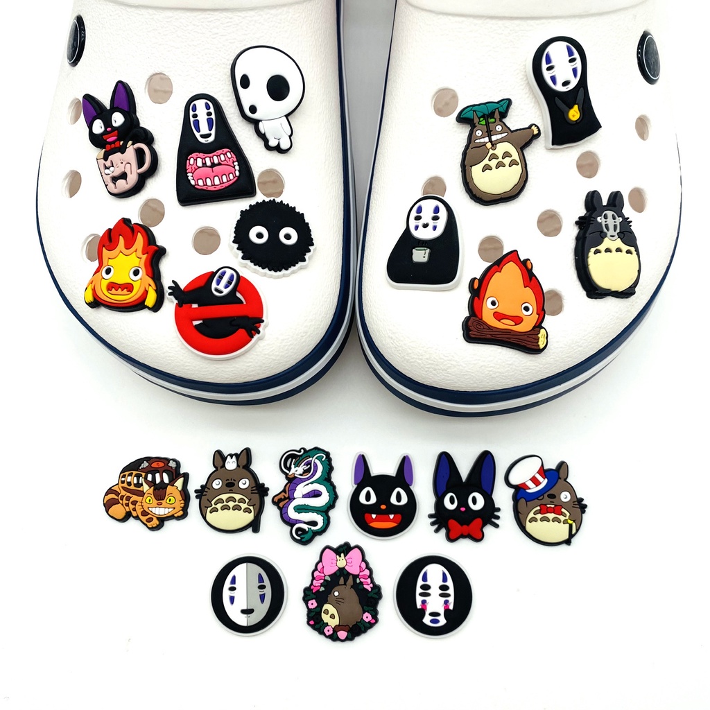 Cartoon My Neighbor Totoro Jibbitz Spirited Away Crocks Pin No Face Man ...
