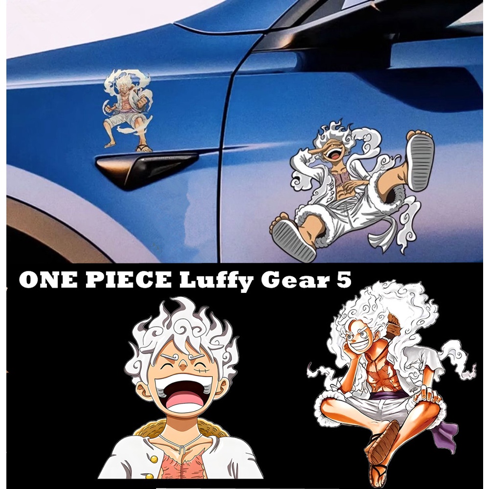 ONE PIECE Luffy Gear 5 Sticker Motorcycle Beautiful decoration Anime ...