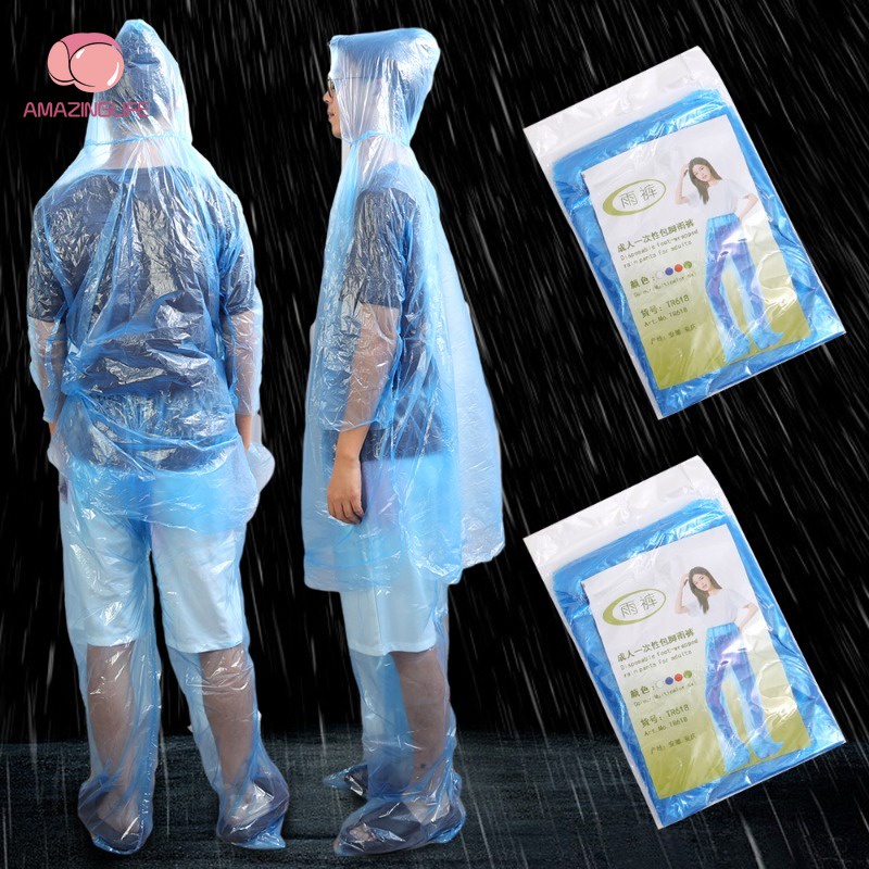 1 Pc Disposable Thickened Split Raincoat Set/ Portable Lightweight ...