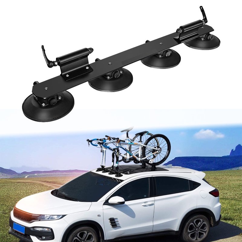 Suction Cup Bike Rack for Car Roof Top Sucker Bike Rack Quick Release ...