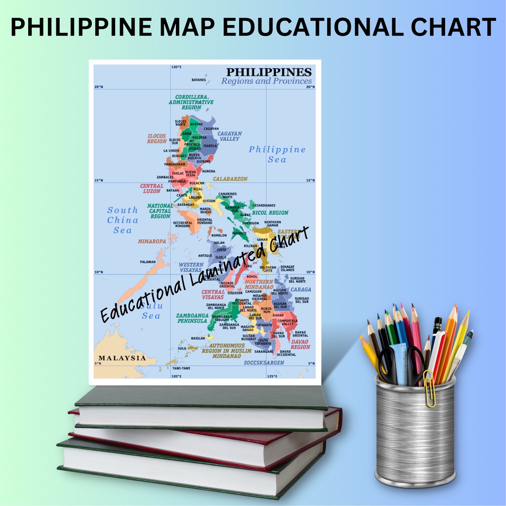 Flags of the World Educational Charts, Philippine Map Chart, World Map ...