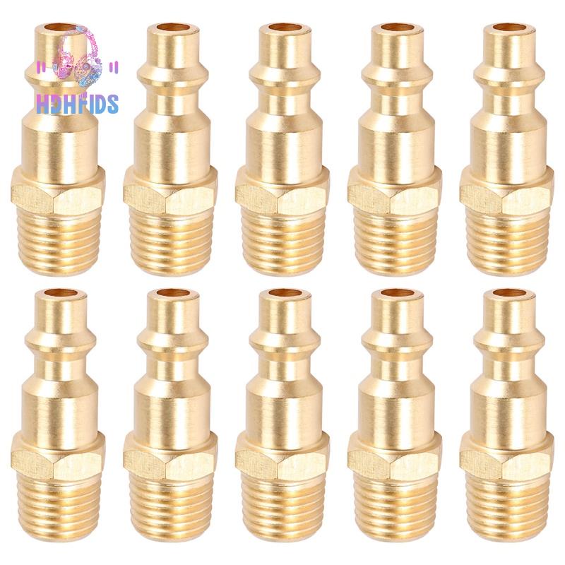 Brass 1/4 Inch NPT Male Air Hose Quick Connect Adapter,Air Coupler Plug ...