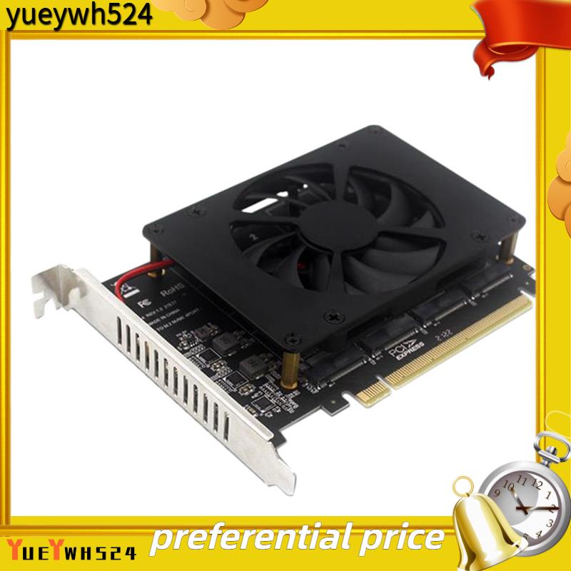 【yueywh524】PCIEX16 NVME M2 MKEY SSD RAID Array Expansion Adapter Card ...