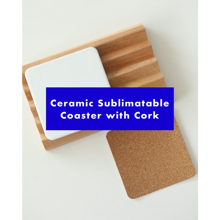 Ceramic Sublimatable Coaster with Cork | Shopee Philippines