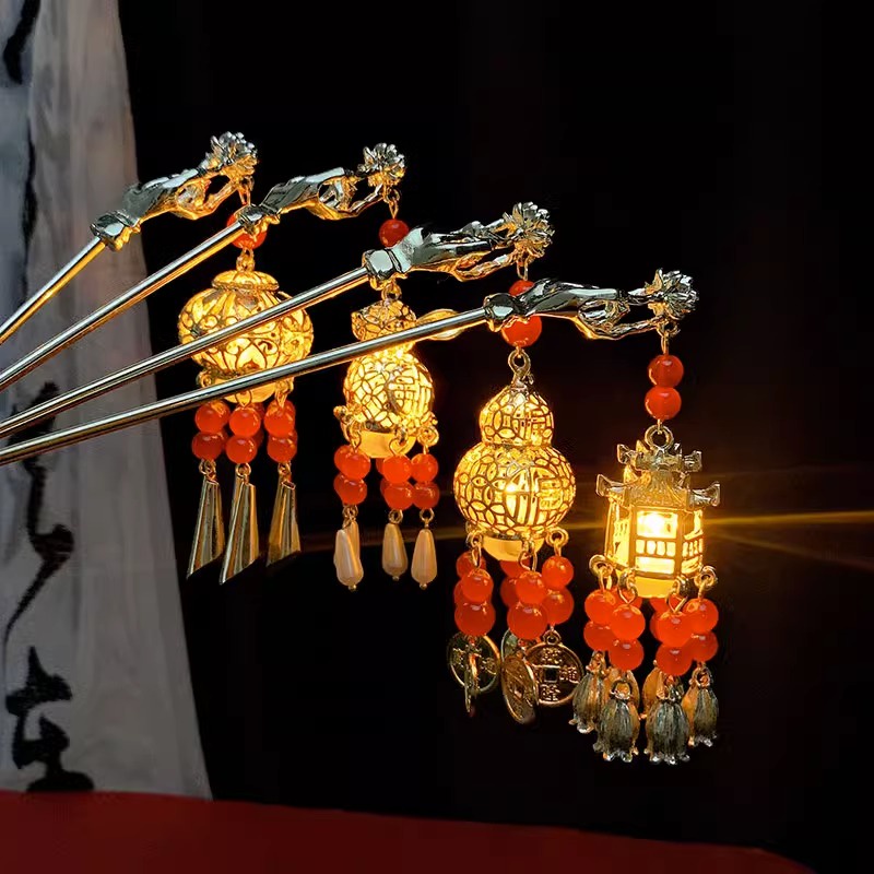 Elegant Retro Style Can Be Turned on And Off Bright Hair Pins Dangle ...