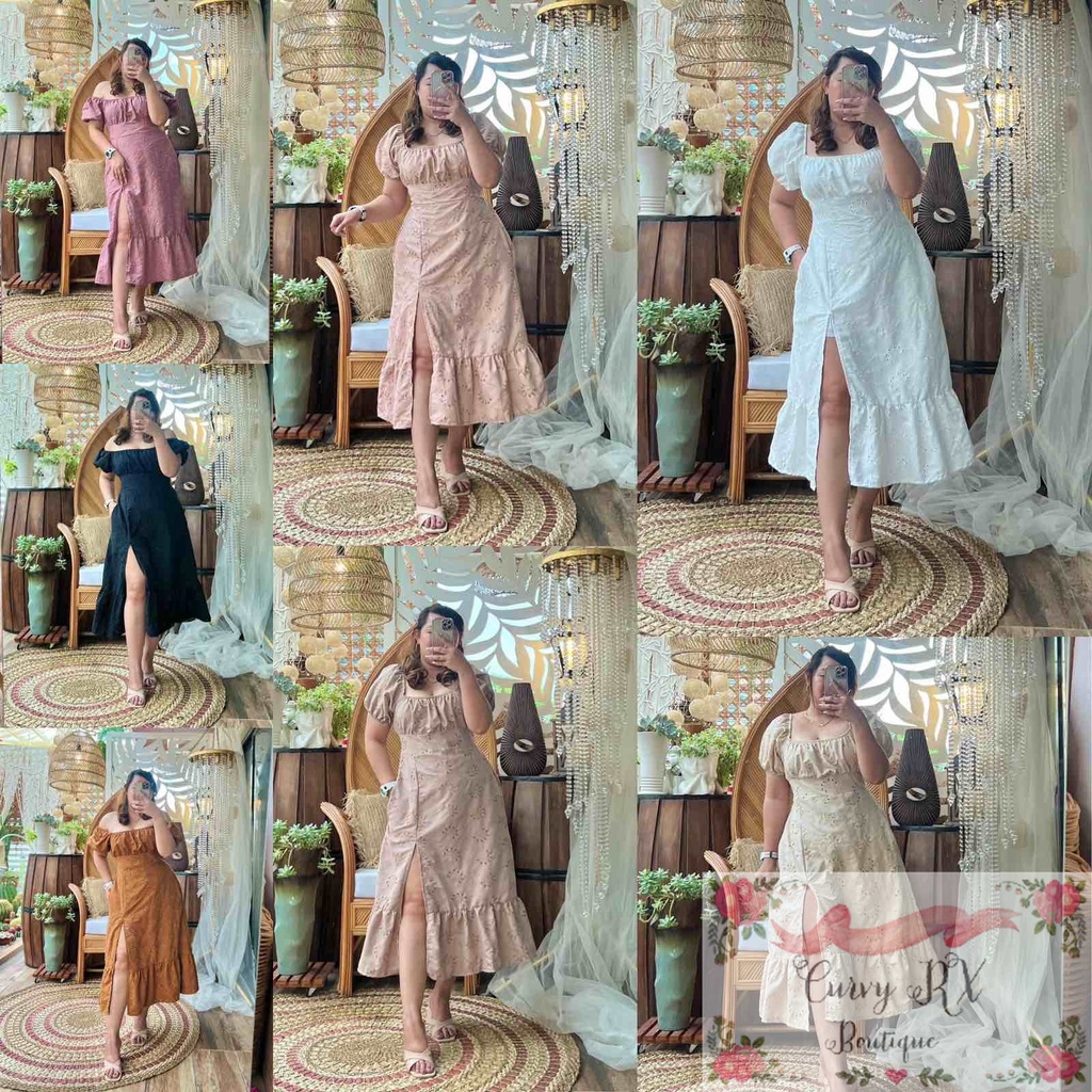 Plus Size Puff Sleeves 2 Way Off Shoulder Garterized Back Elizabeth ...