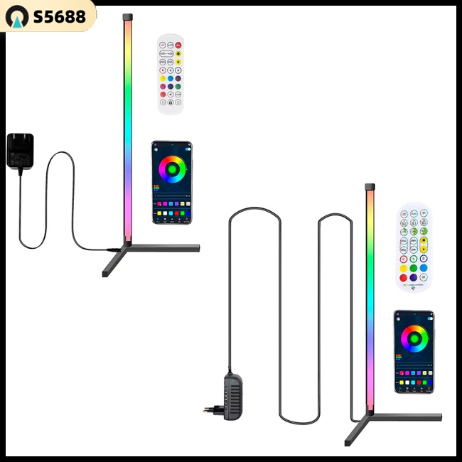 SSS 1.5M 120 Leds RGB Corner Floor Lamp With Remote Control SMD5050 16 ...