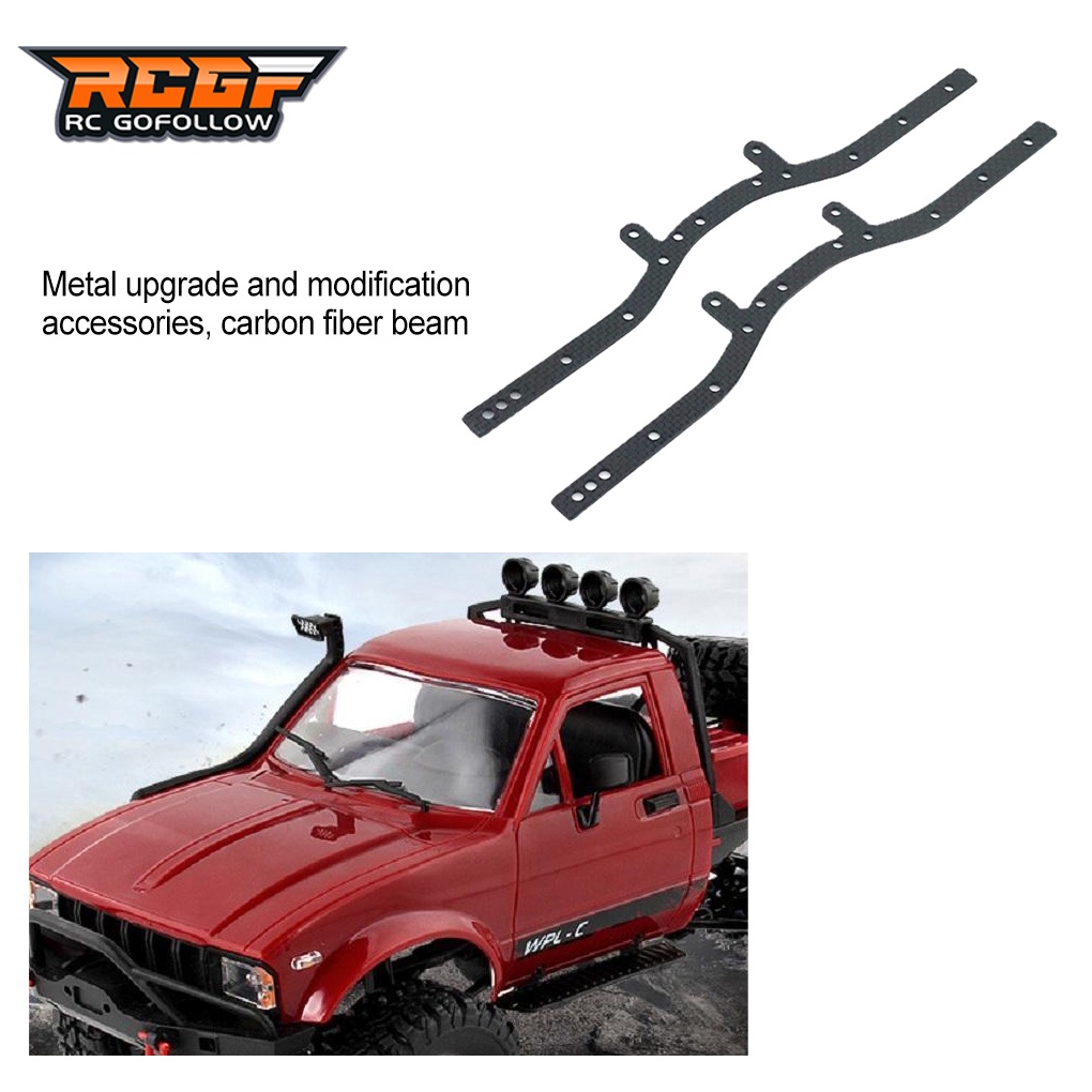 RCGOFOLLOW 2pieces RC Car Metal Chassis Beam Girder Side Frame Chassis ...