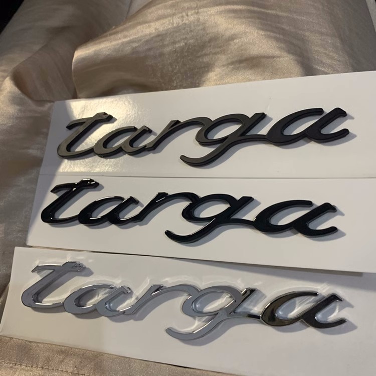 For PORSCHE targa logo English letter emblem Rear trunk badge Back ...