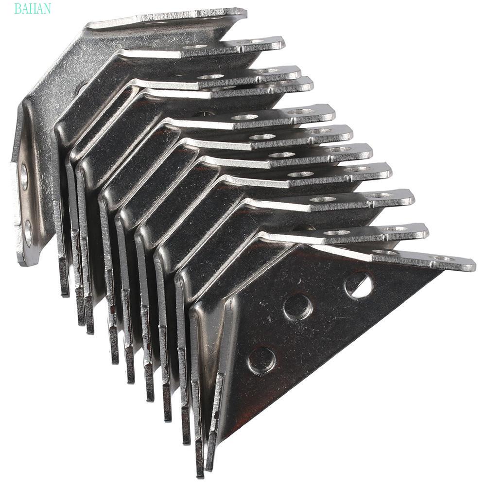 BAHAN 10pcs Trapeziform Angle Brackets, Stainless Steel 70mm/2.75" x ...