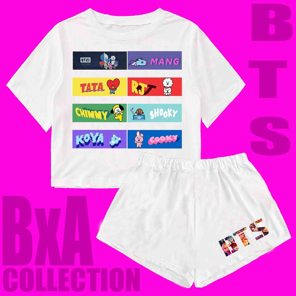 CODE 0051-0060 TRENDY BT21 BTS ARMY SEXY TERNO CROP TOP FOR KIDS, TEENS ...