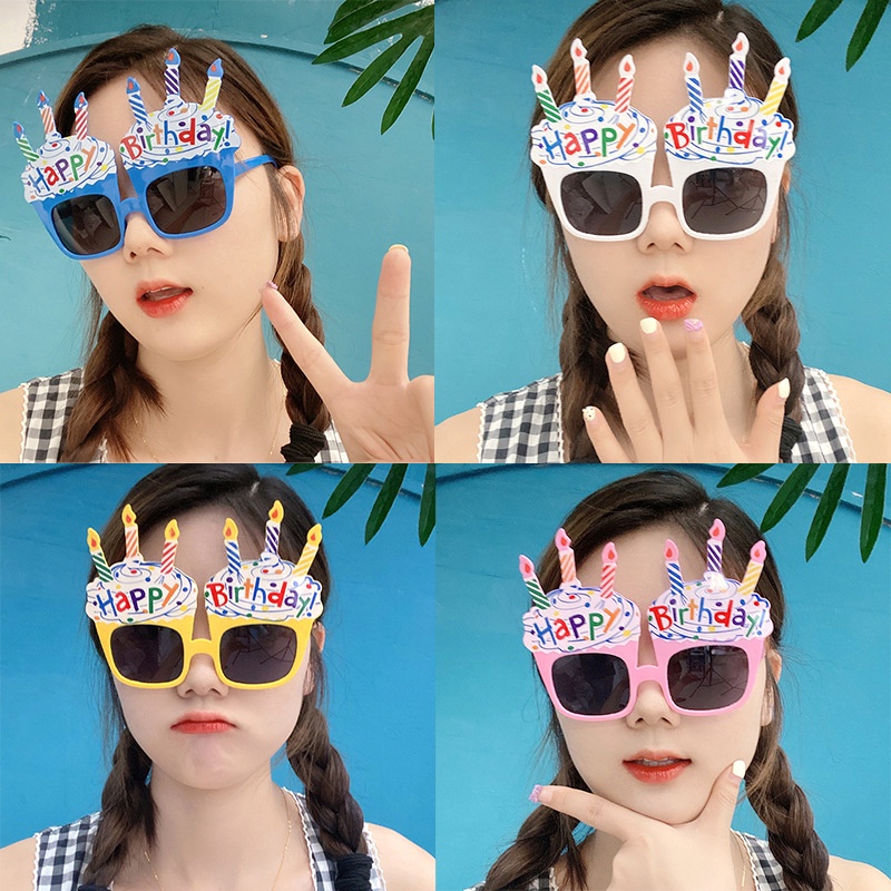 Funny Disc Unique Sunglasses Solid Color Concave Shape Party Birthday ...