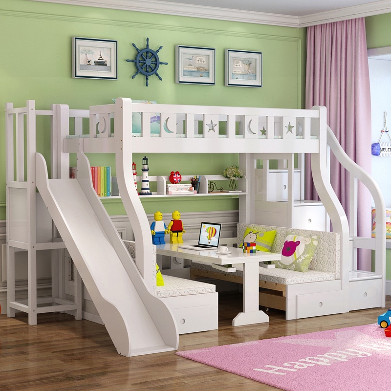 BAIERDI bedroom bunk bed loft bed special bunk bed bed frame | Shopee ...