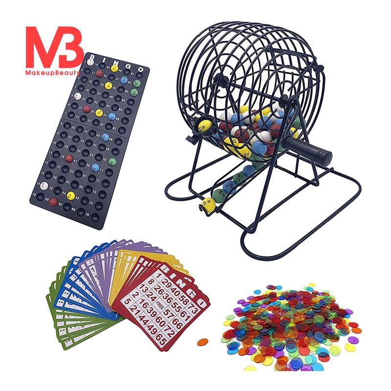 Deluxe Bingo Game Set with 6 Inch Bingo Cage, Bingo Master Board,75 ...