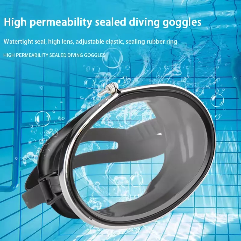 Waterproof Tempered Glass Stainless Diving Goggles Fisherman Swimming ...