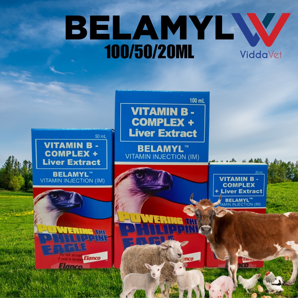 Belamyl b complex 20ml for pets, swine, livestock and game fowl ...