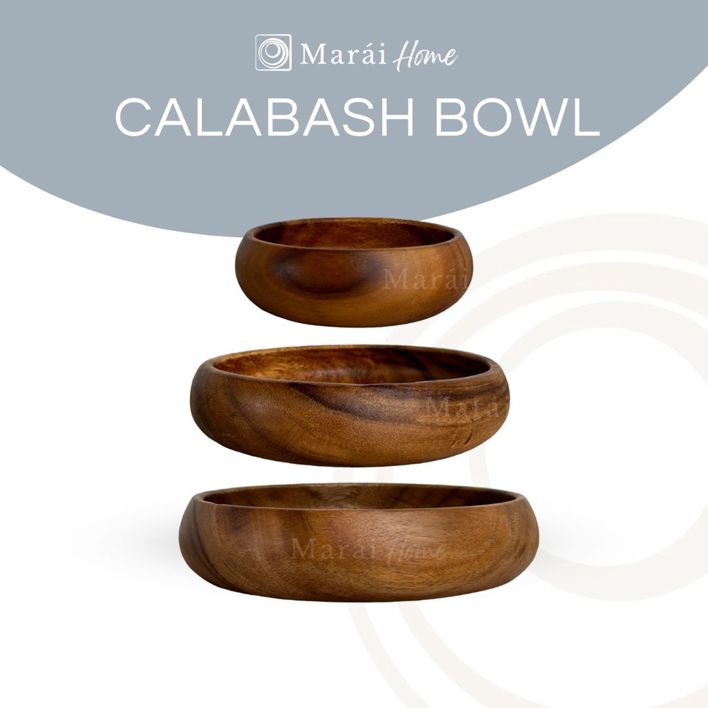 Marai Home Calabash Bowl 2" Acacia Wooden Bowl | Shopee Philippines