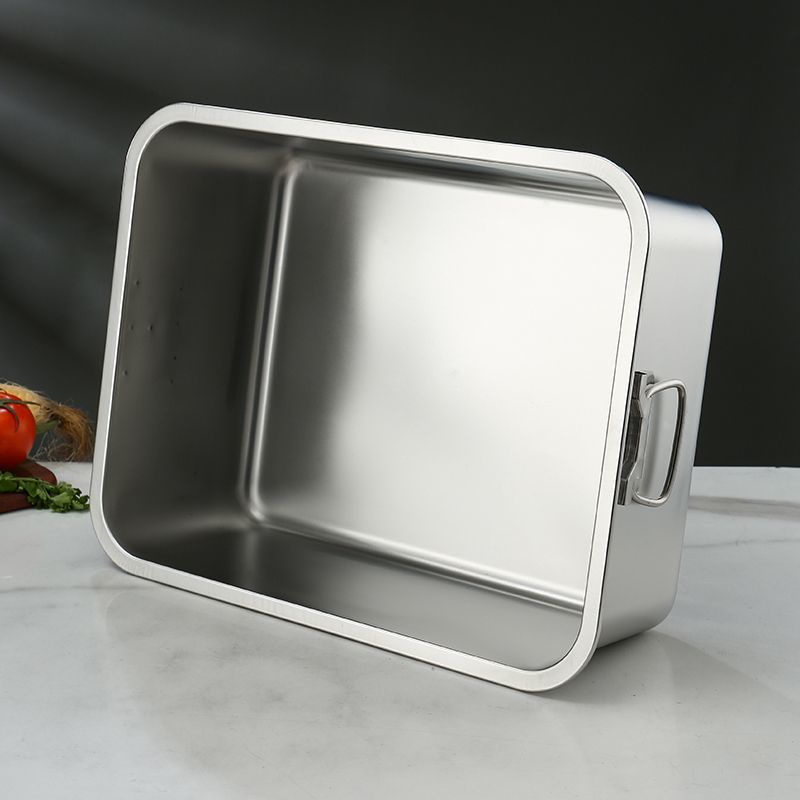 304 Stainless Steel Square Basin with Lid Rectangular Square Plate with ...