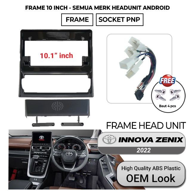 Toyota Innova Zenix 2022 - UP 10 inch OEM Android Head Unit Frame ...